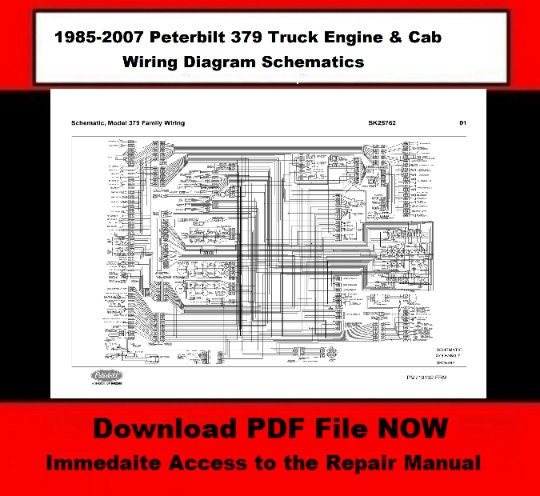 1985-2007 Pete Bilt 379 Truck Engine & Cab Wiring Diagram Schematics - Etsy