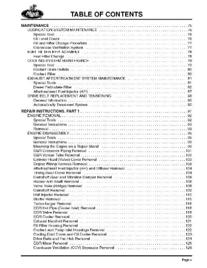 8 Engine Service Manual MP8 Diesel '07 Emissions Regulations 5113 - Etsy