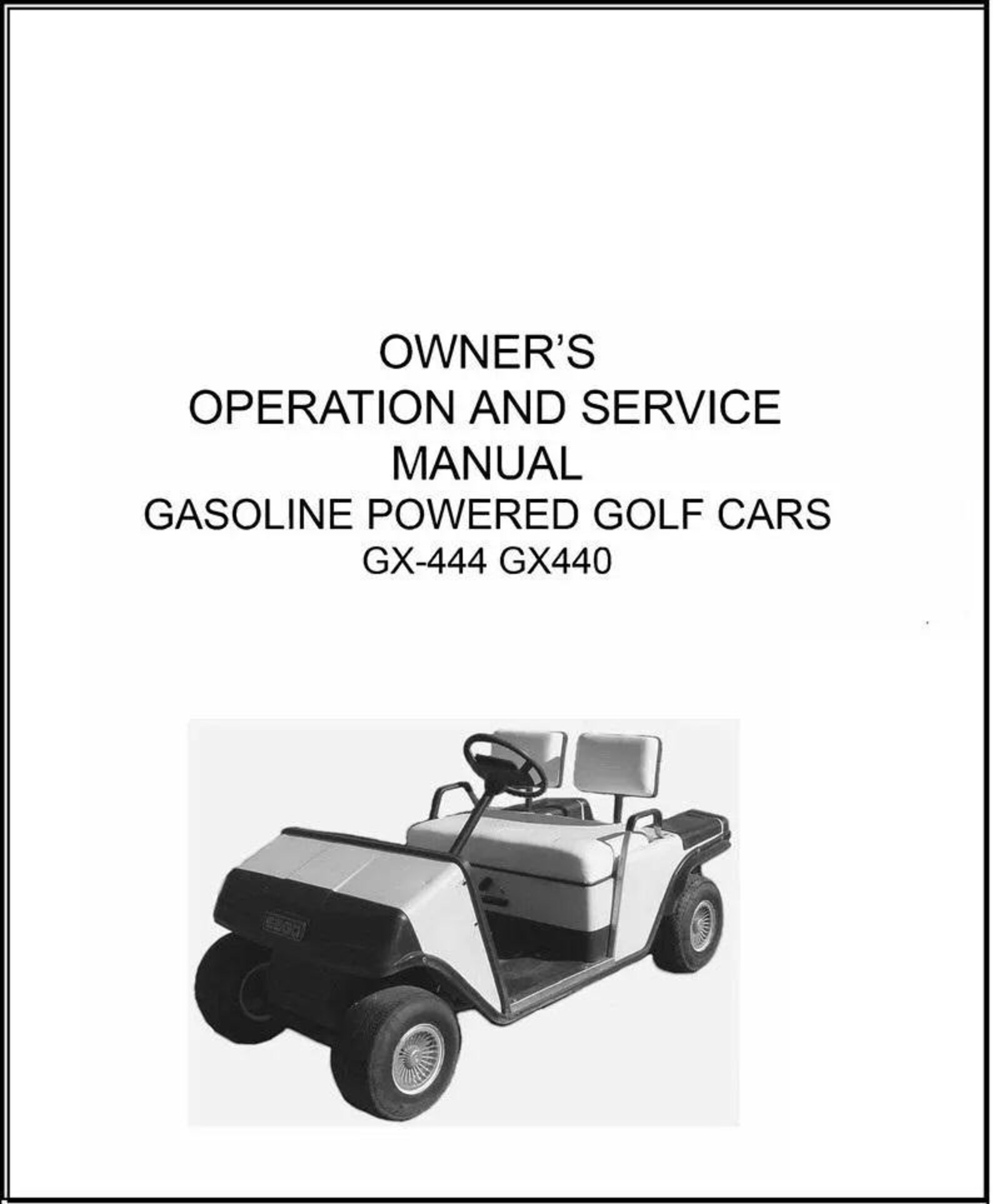 DOWNLOAD NOW - Engine Golf Cart Operator & Service Manual GX440 GX444 ...