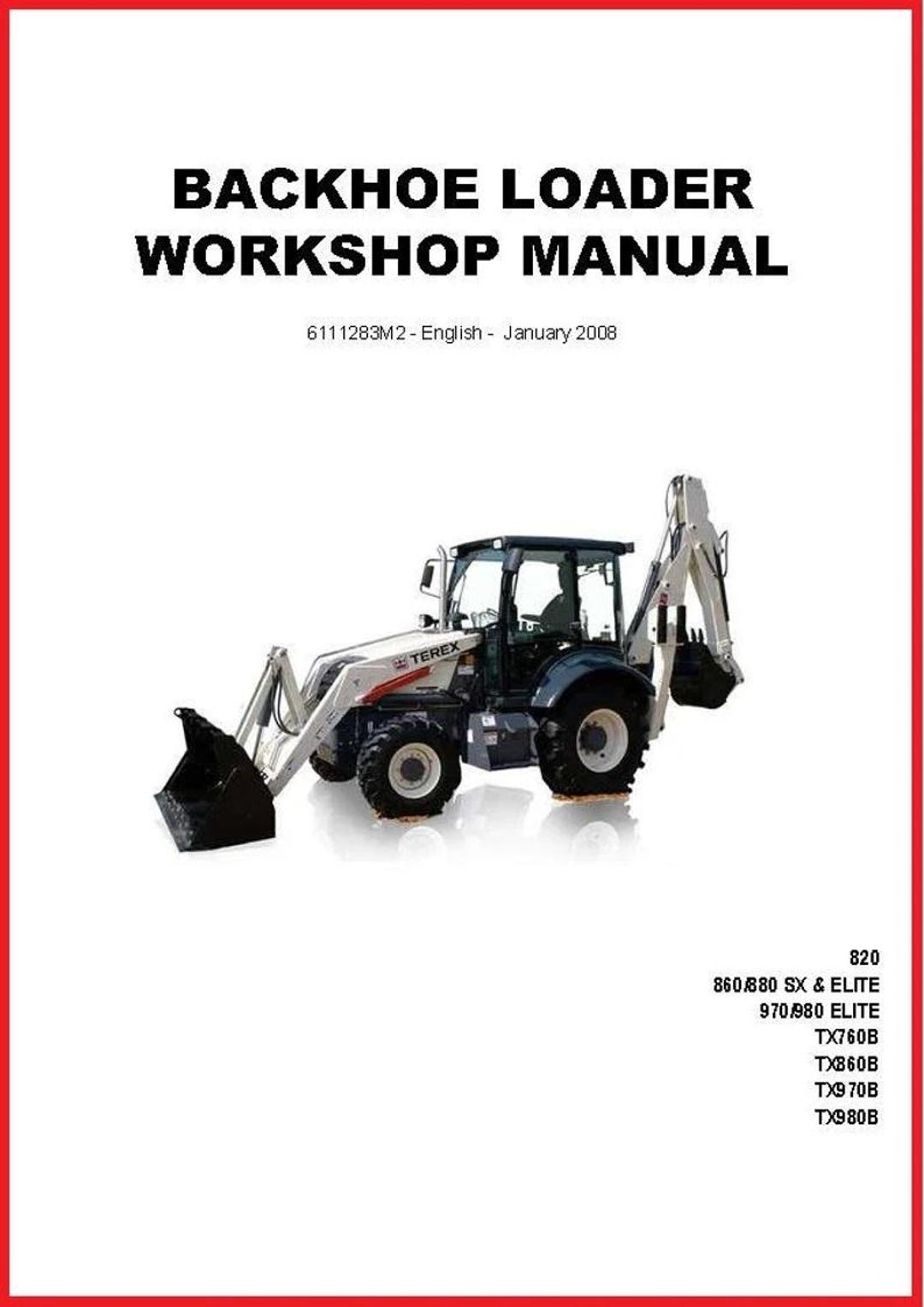 Tractor Service Manual 760 820 860 970 980 SX ELITE Backhoe - Etsy