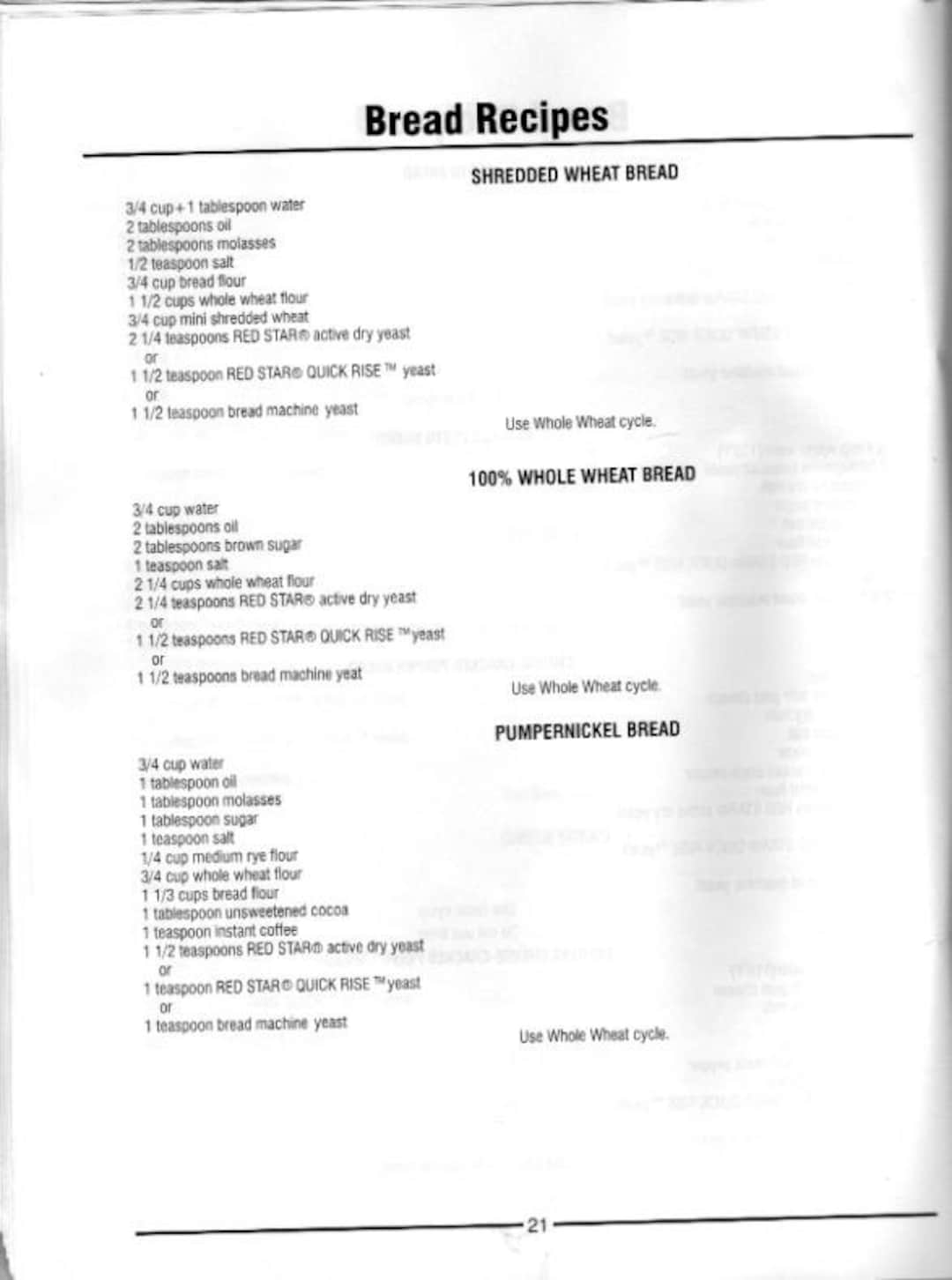 23 Bread Machine Recipes & Operator Instruction Maint Manual ABM1L23 - Etsy