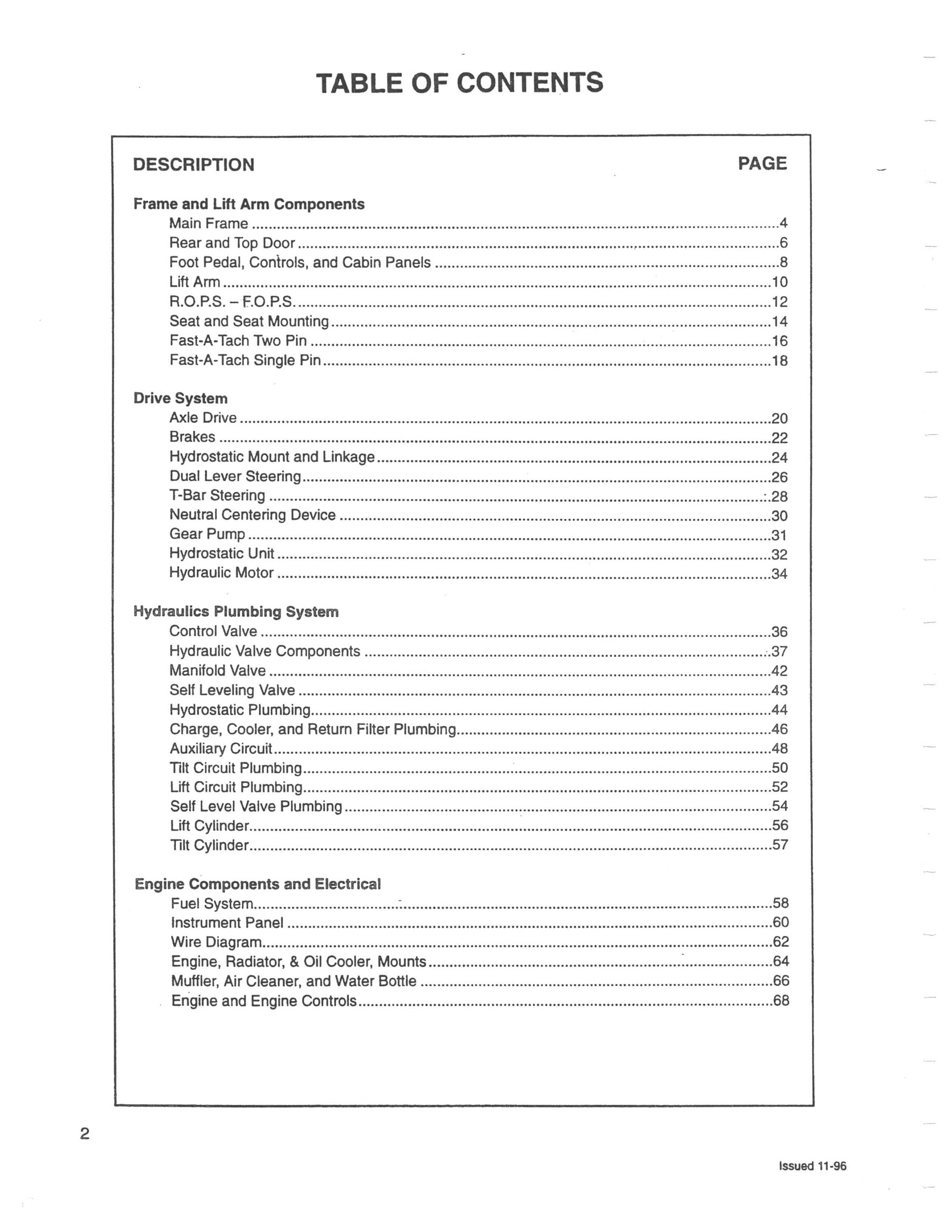 2040 SKID STEER Service Parts Manual 2040 STEER 2040 - Etsy