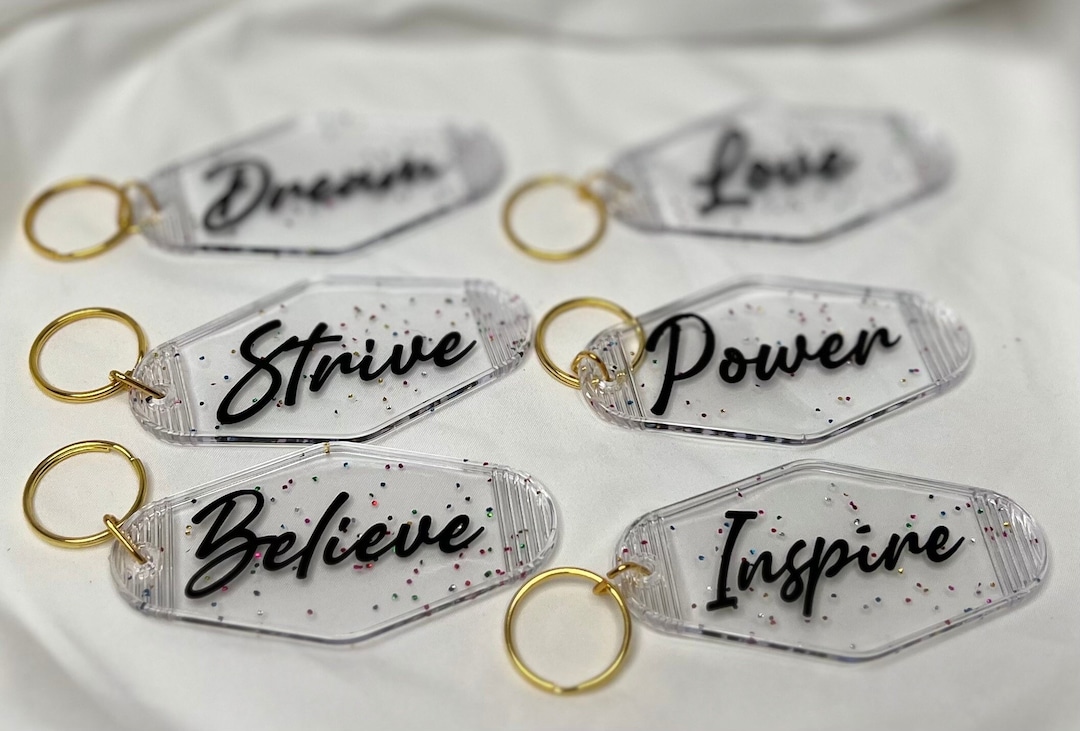 Personalized Acrylic Keychains 6 Pack - Etsy