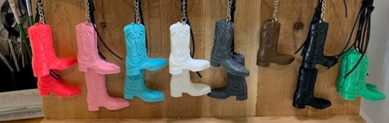 Cowboy Boot - 3D Printed - Keychain / Ornament-hanger - Etsy