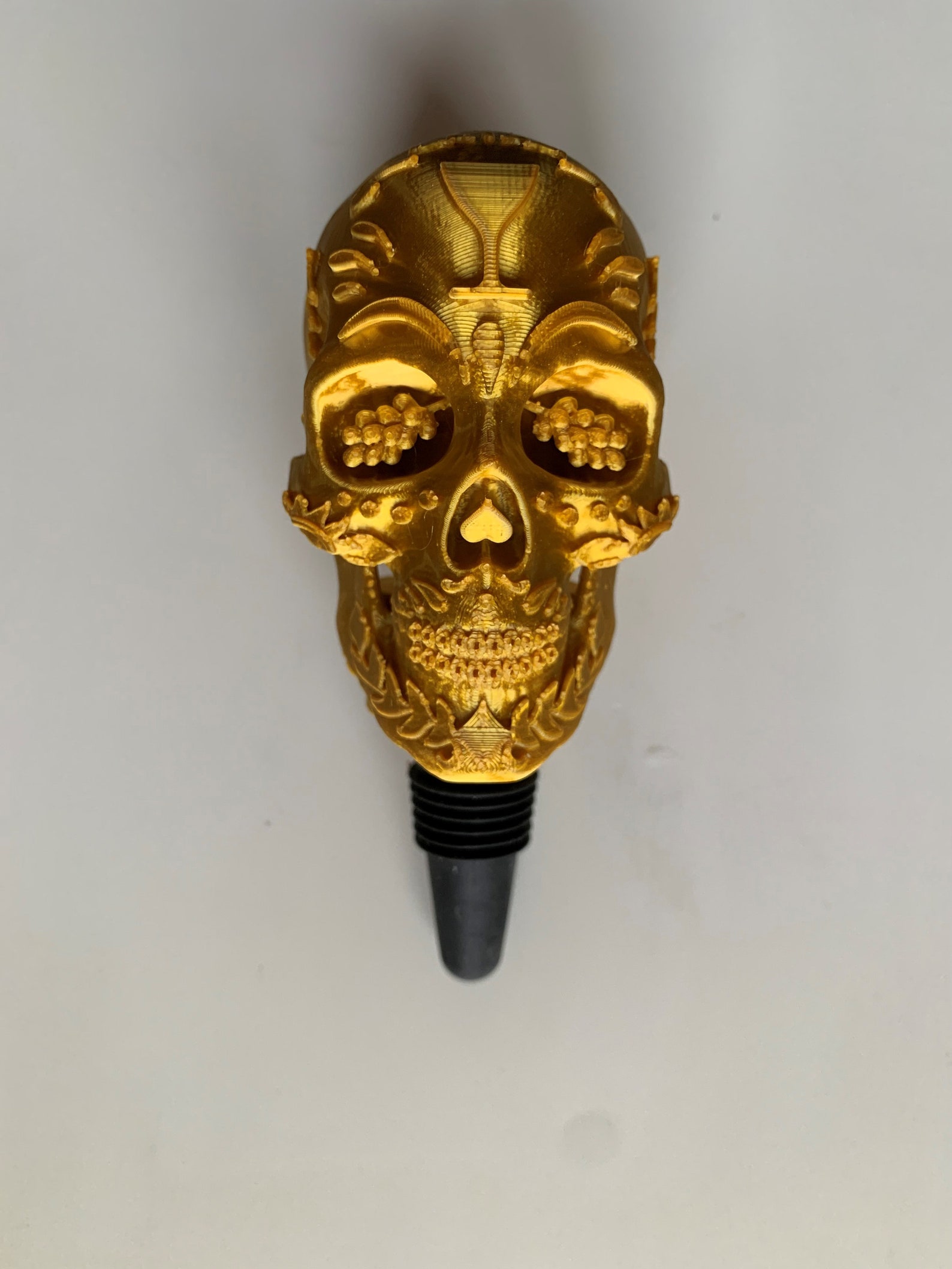 Wine Bottle Stopper - 3D Printed Skull Grape Eyes - Etsy