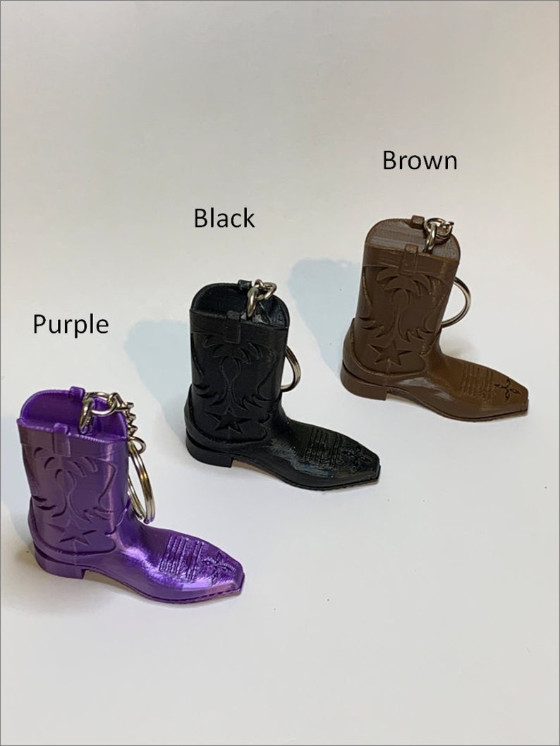 Cowboy Boot - 3D Printed - Keychain / Ornament-hanger - Etsy