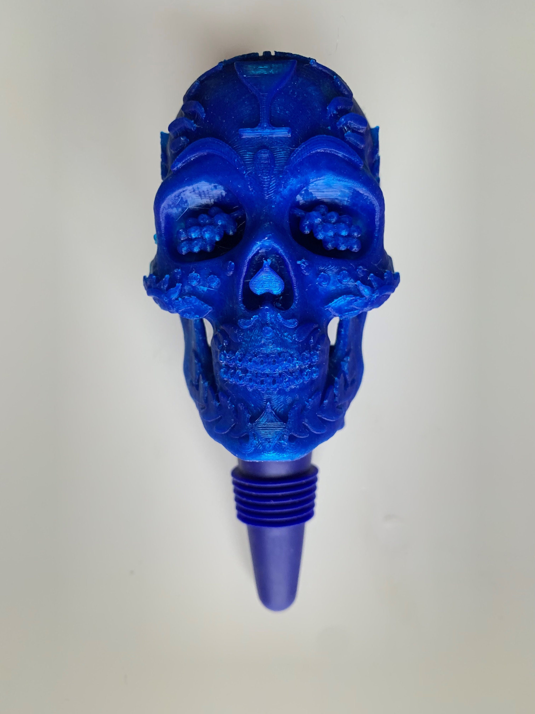 Wine Bottle Stopper - 3D Printed Skull Grape Eyes - Etsy