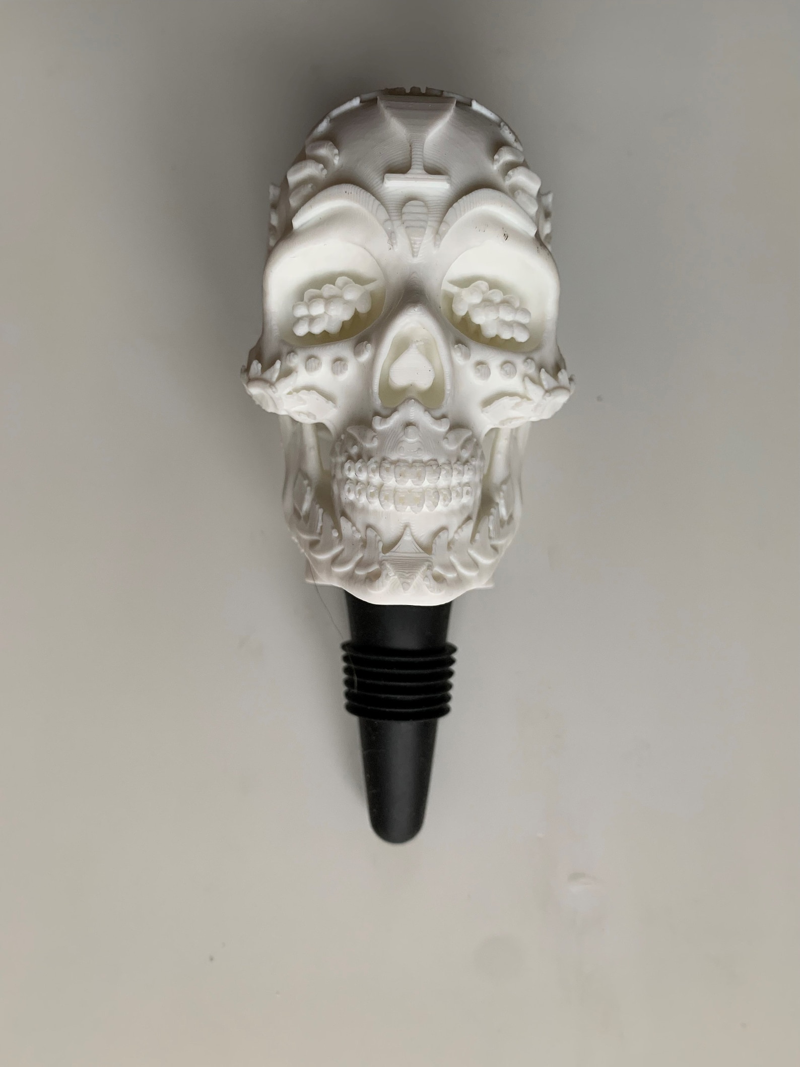 Wine Bottle Stopper - 3D Printed Skull Grape Eyes - Etsy