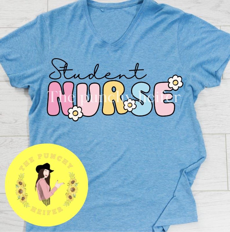 Floral Retro Nursing School PNG Digital Download, Nursing Student ...