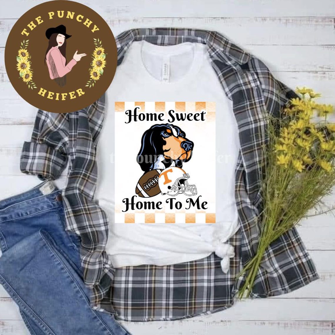 Tennessee Vols Home Sweet Home to Me Checkered Background, Tennessee ...