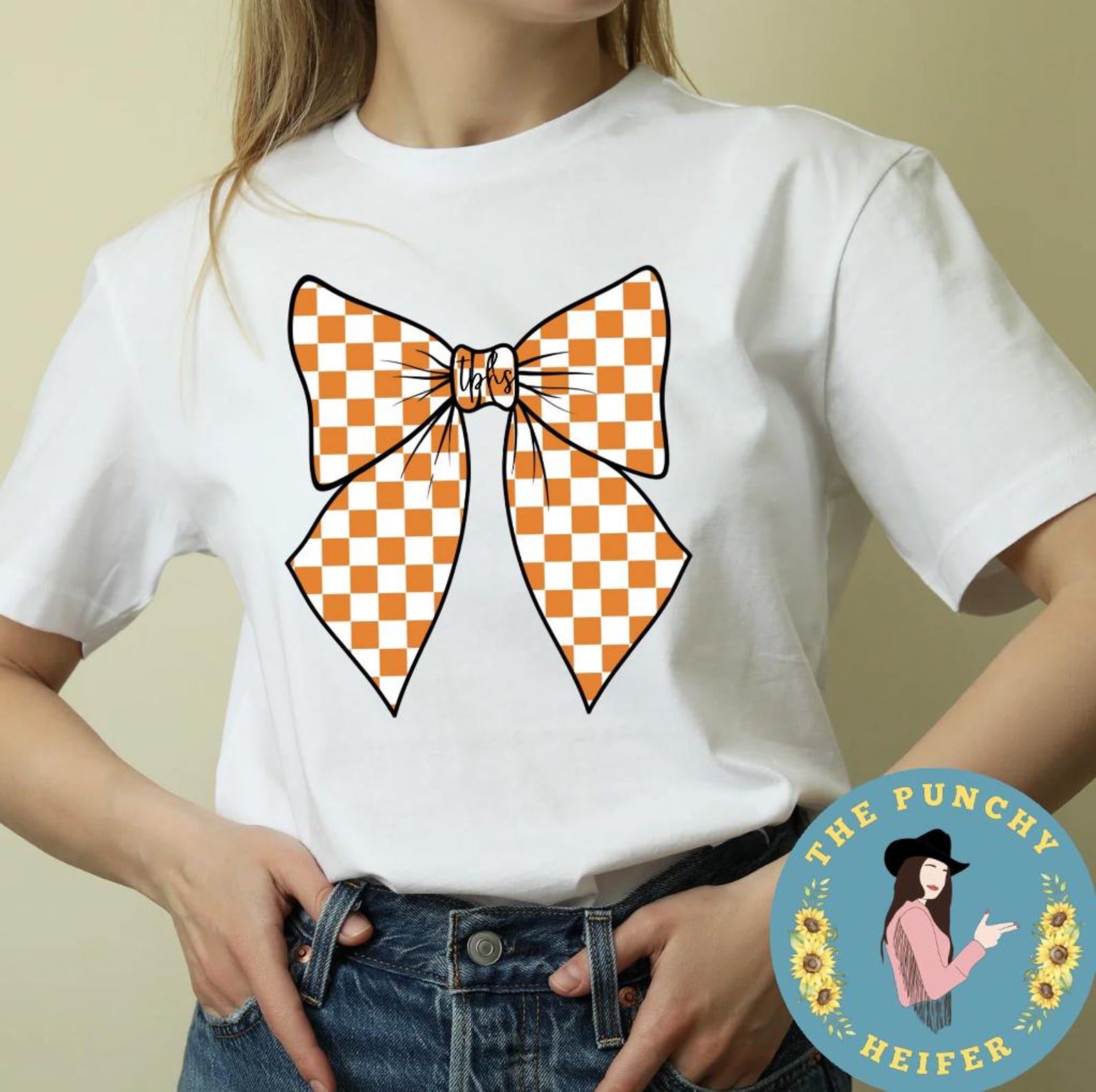 Orange and White Checkerboard Bow, Tennessee Vols PNG, Tennessee Vols ...