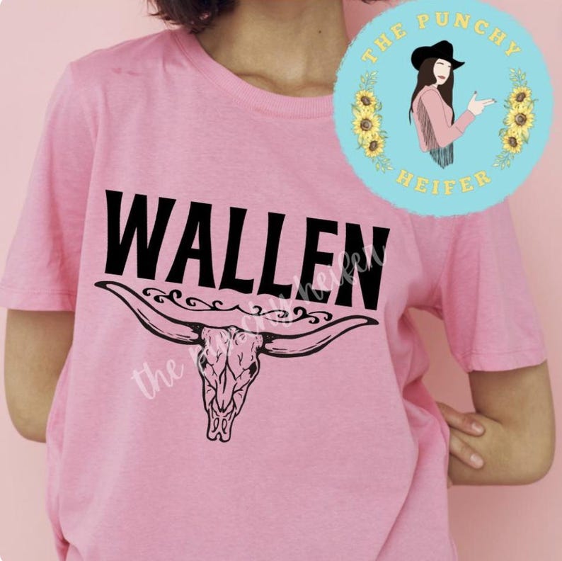 Country Music Song Lyric Wallen PNG, Wallen SVG, Wallen Shirt Front and ...