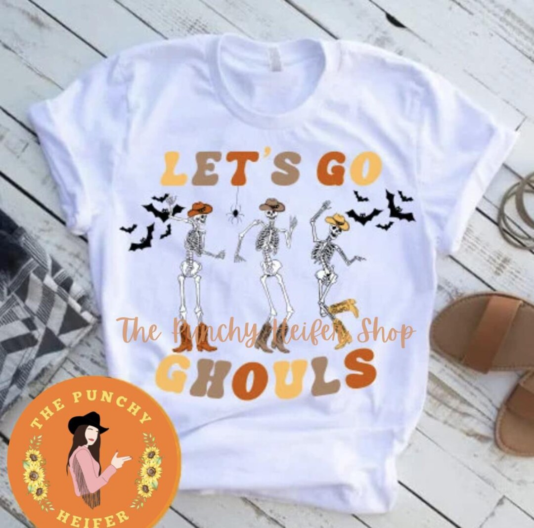 Lets Go Ghouls, Halloween Png, Western Halloween Png, Retro Halloween ...