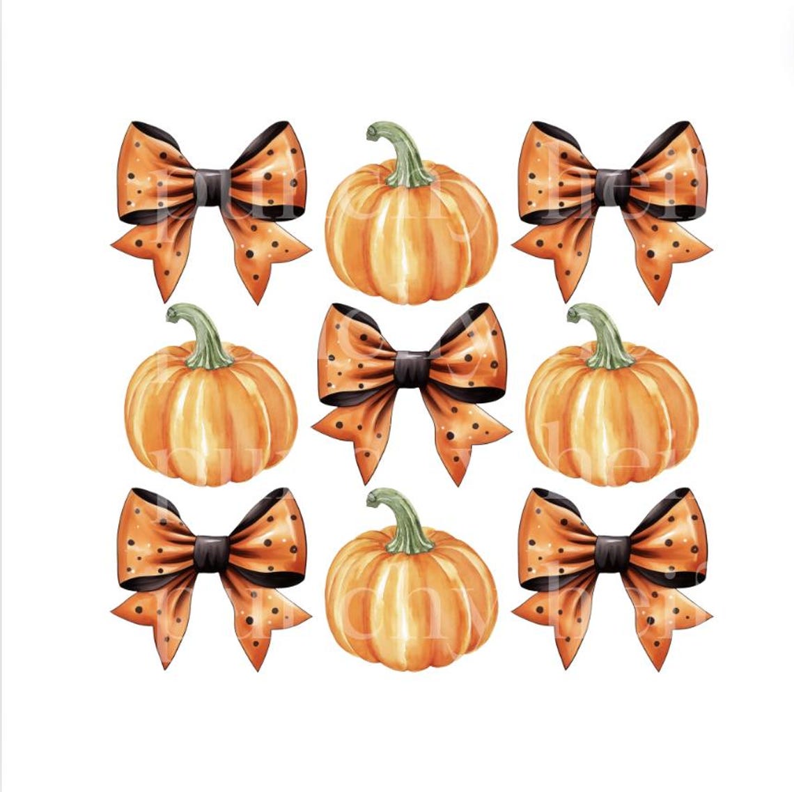 Coquette Pumpkin With Halloween Bow PNG Digital Download, Coquette PNG ...