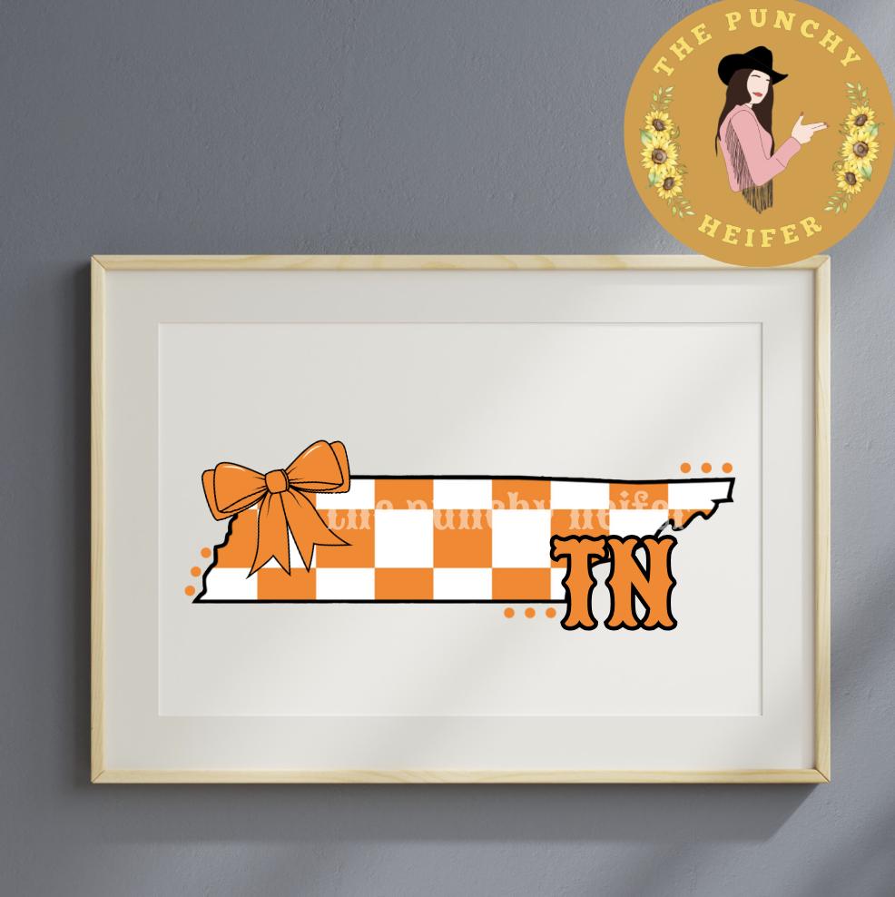 Orange Checkered Tennessee Vols PNG, Football Game Day (digital ...