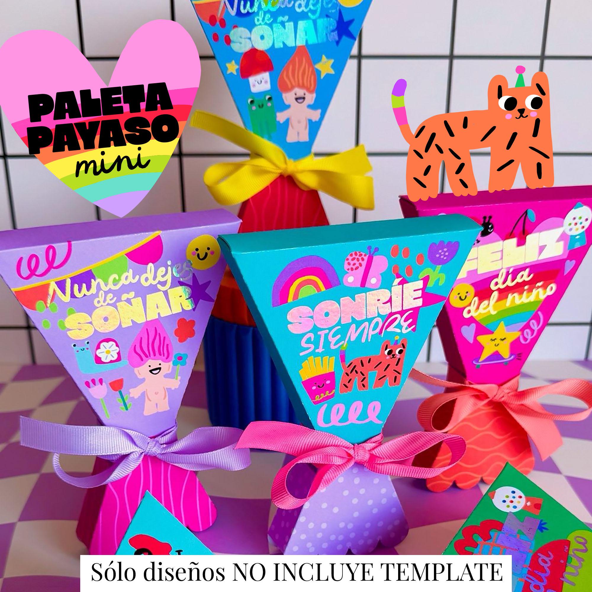 DISEÑOS paleta payaso mini Día del Niño - Etsy México