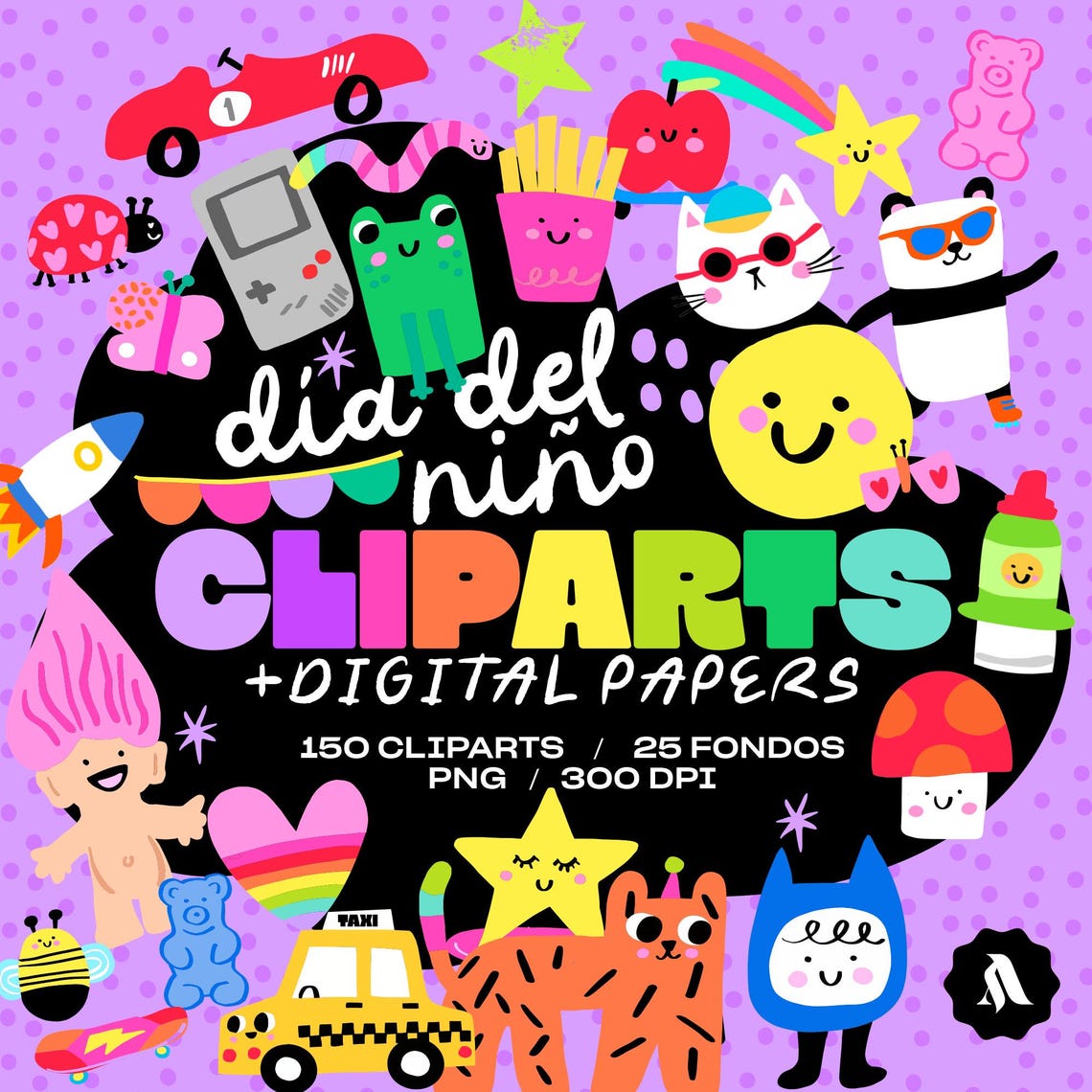 Día del niño CLIPARTS + DIGITAL PAPERS - Etsy México