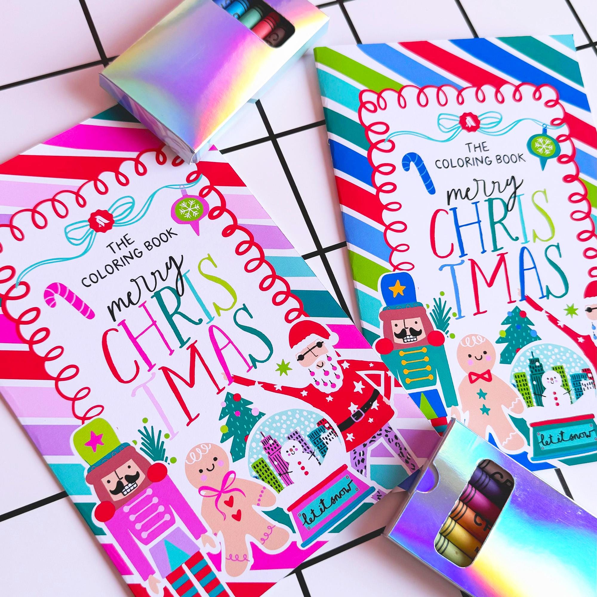 Christmas coloring book, libros de colorear Navidad - Etsy México