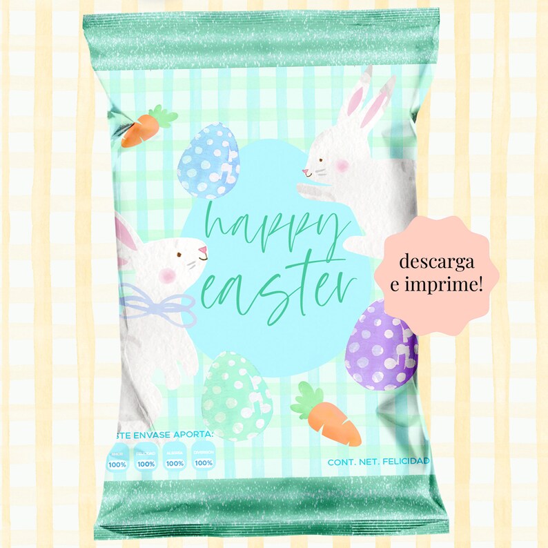 Easter Candy Bags Easter Chip Bags Easter Bags Easter Chip - Etsy
