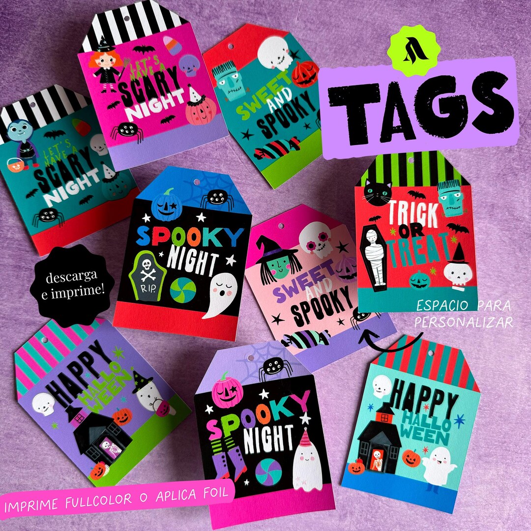 Halloween Tags, Halloween Gift Cards, Halloween Cards - Etsy