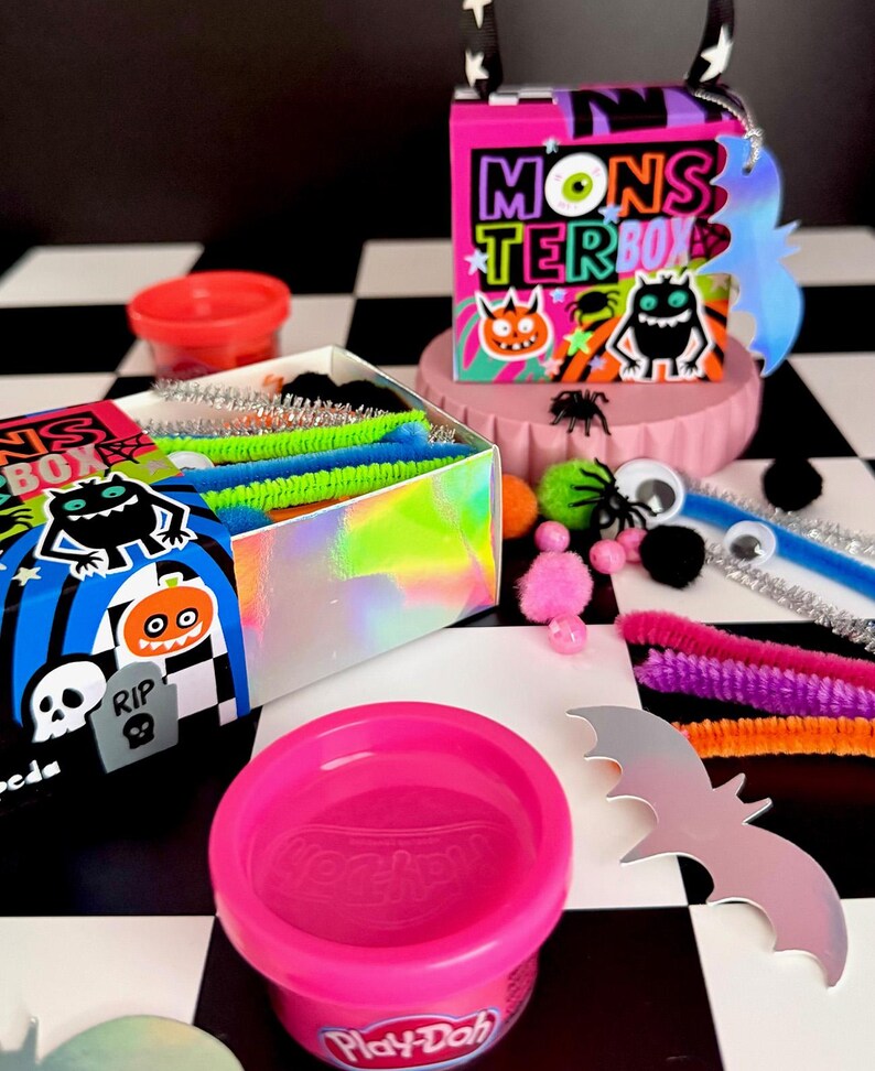 MONSTER BOX halloween, diseños caja deslizable Halloween - Etsy México