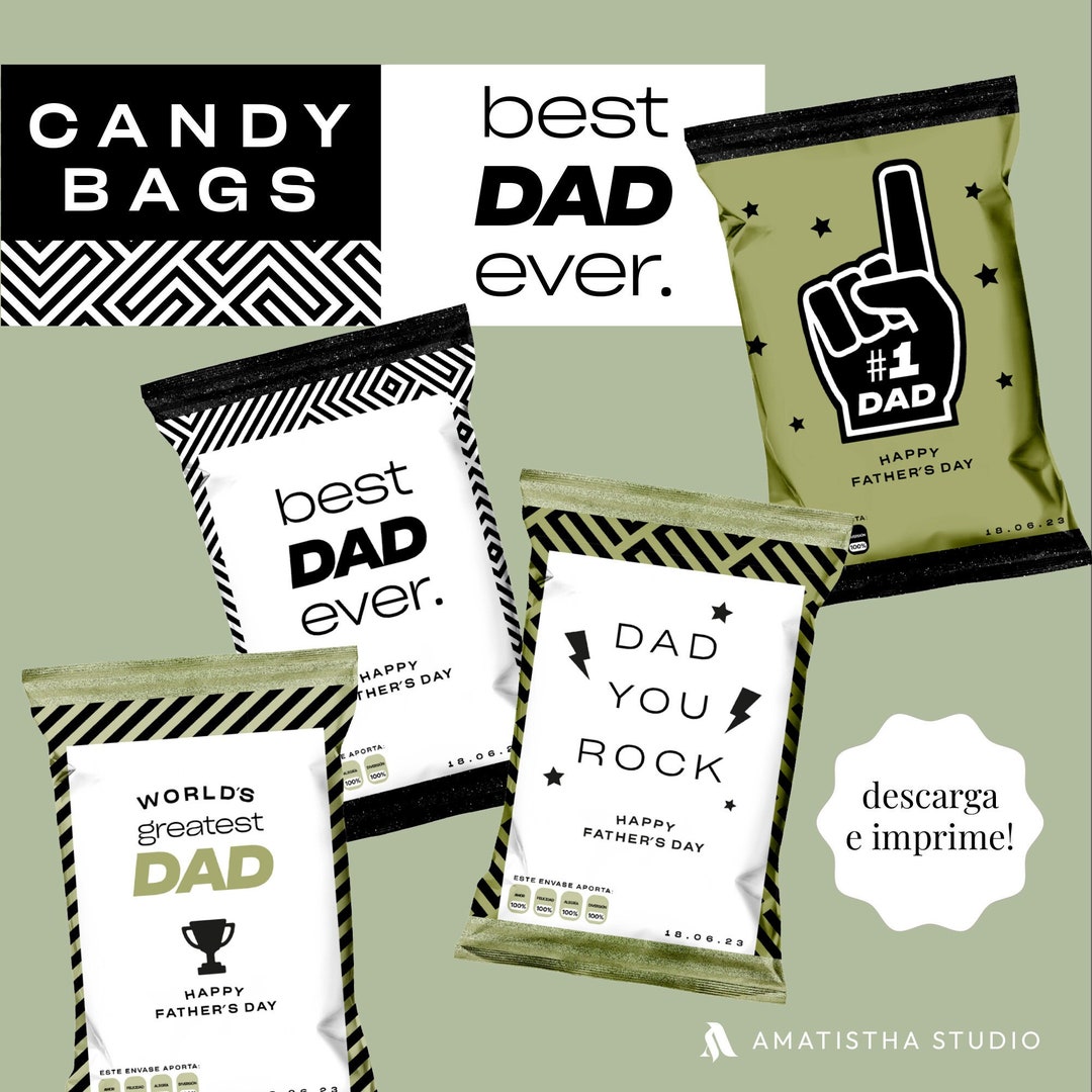 Fathers Day Candy Bags, Fathers Day Chipbags, Father's Day Potato Bag ...