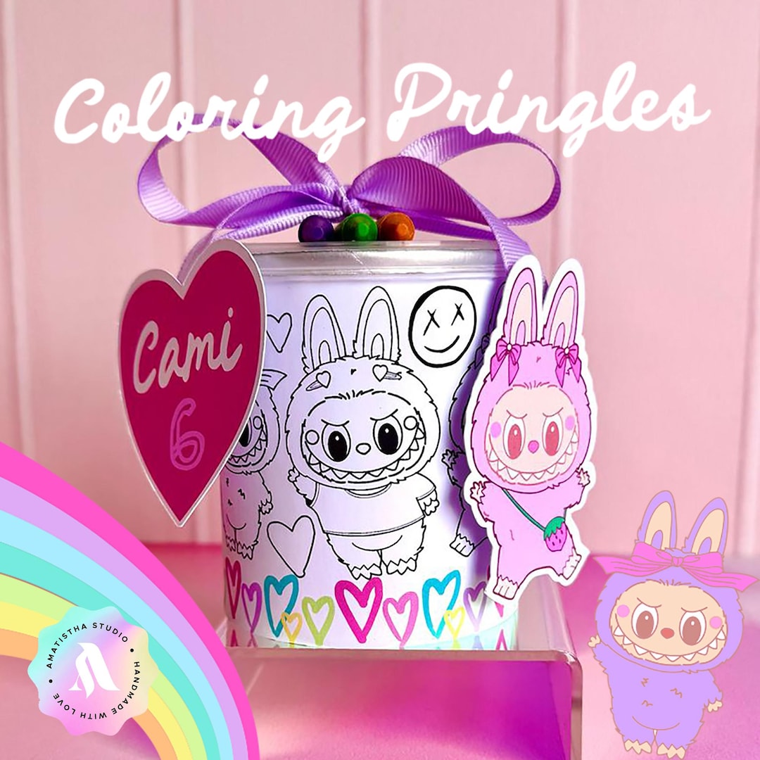 LABUBUS Coloring Pringles, Labubus Pringles Can Design to Color - Etsy