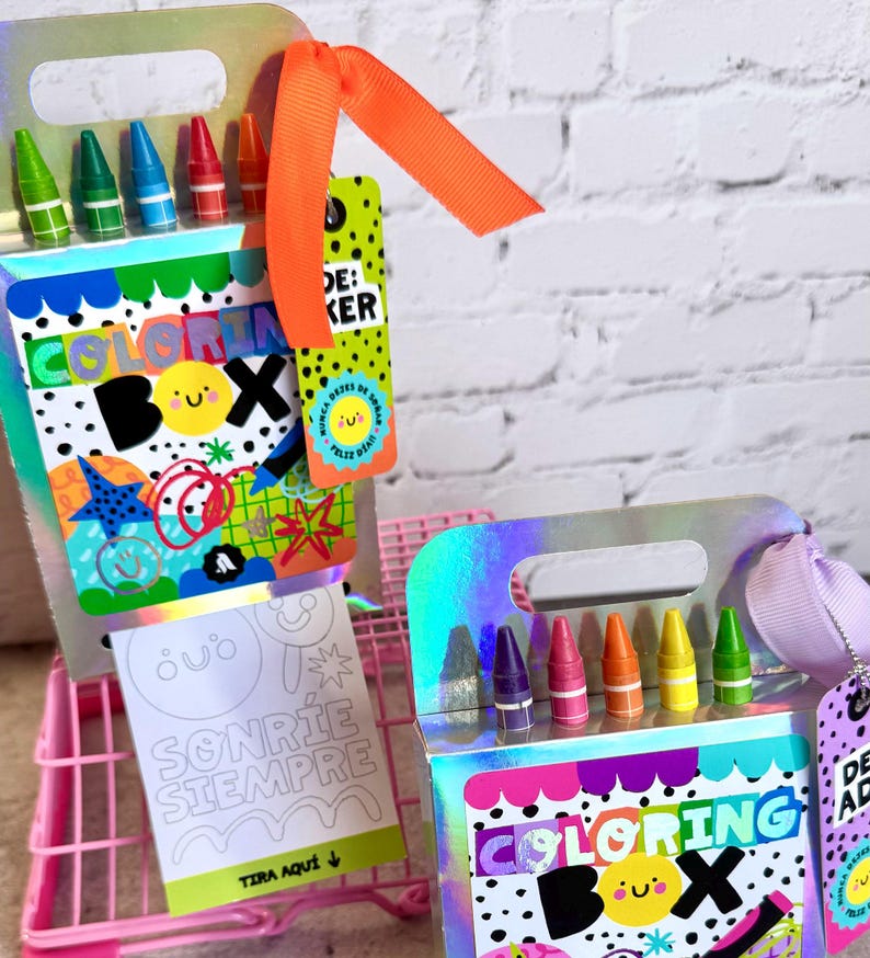 Children's Day Coloring Box, Coloring Box With Crayons, Designs ...