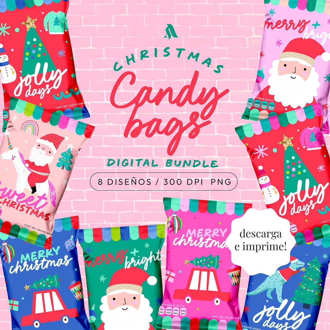 Christmas Chipbags, Christmas Candy Bags, Christmas Bags, Christmas ...