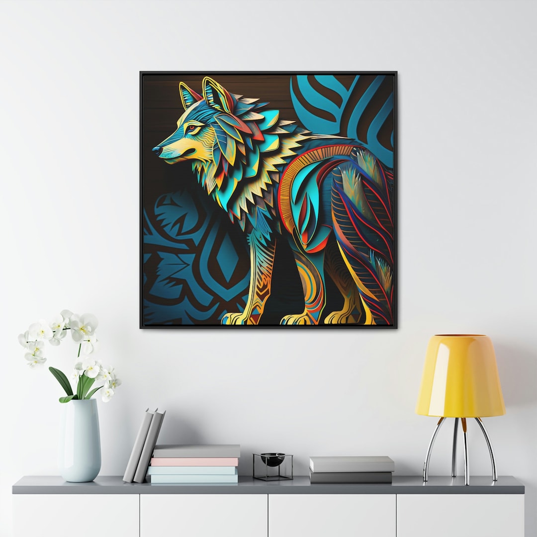 Wolf Canvas Native Art | Pacific Northwest Coastal & Chicano Blend ...