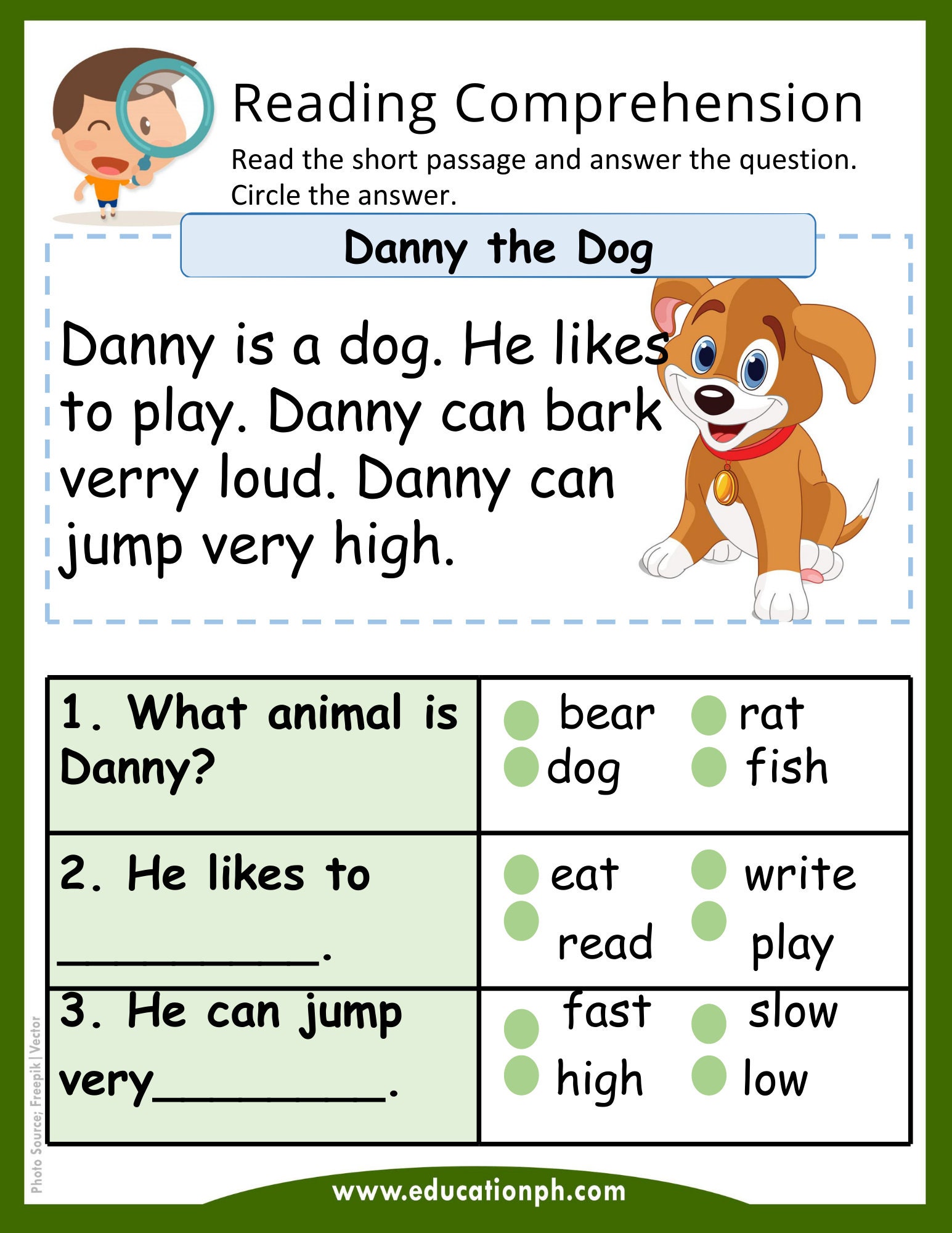 Reading Comprehension Worksheets for Ages 4-6 - Etsy