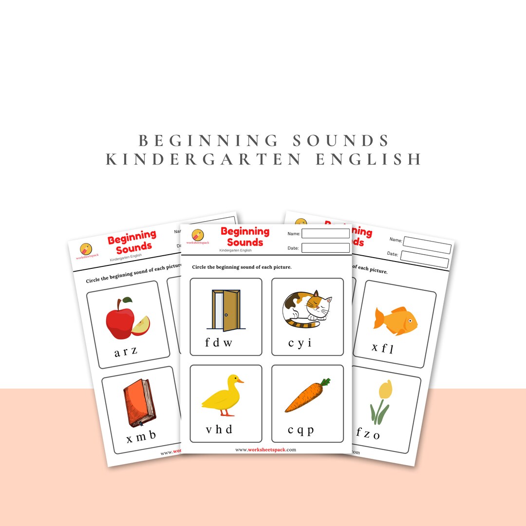 Beginning Sounds Worksheets, Alphabet Letter Sounds Worksheet, Learn to ...