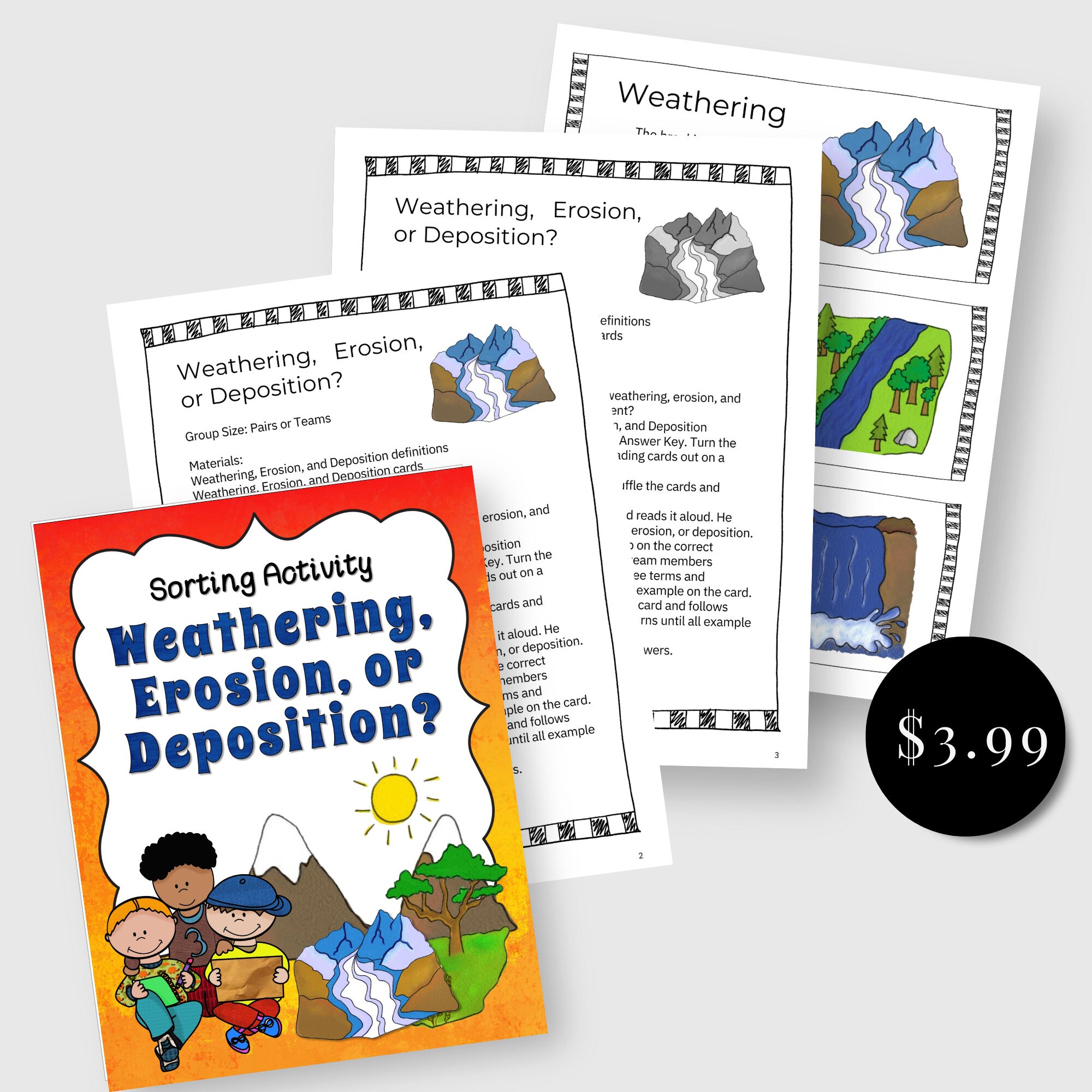 Weathering, Erosion, and Deposition Educational Kit - Etsy
