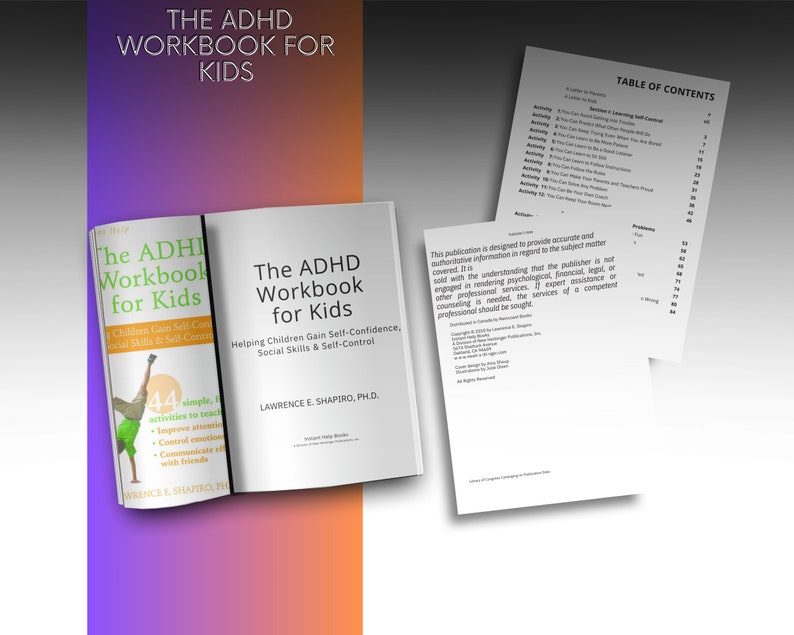 The ADHD Workbook for Kids Helping Children Gain Self-confidence ...
