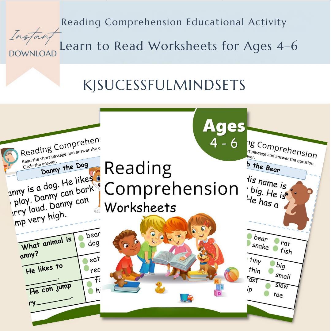 Reading Comprehension Worksheet: Early Learning Activity for Kids ...