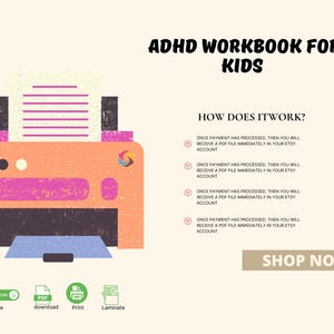 ADHD Kids Worksheets, Focus, Social Skills & Self Control Activities ...