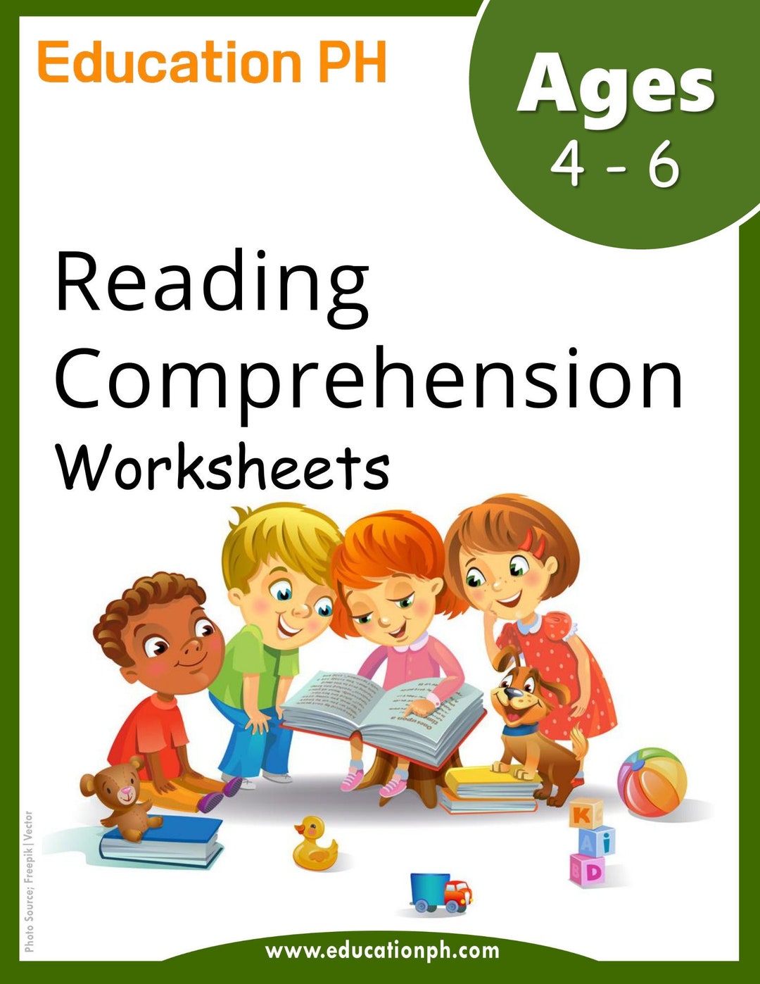 Reading Comprehension Worksheets for Ages 4-6 - Etsy