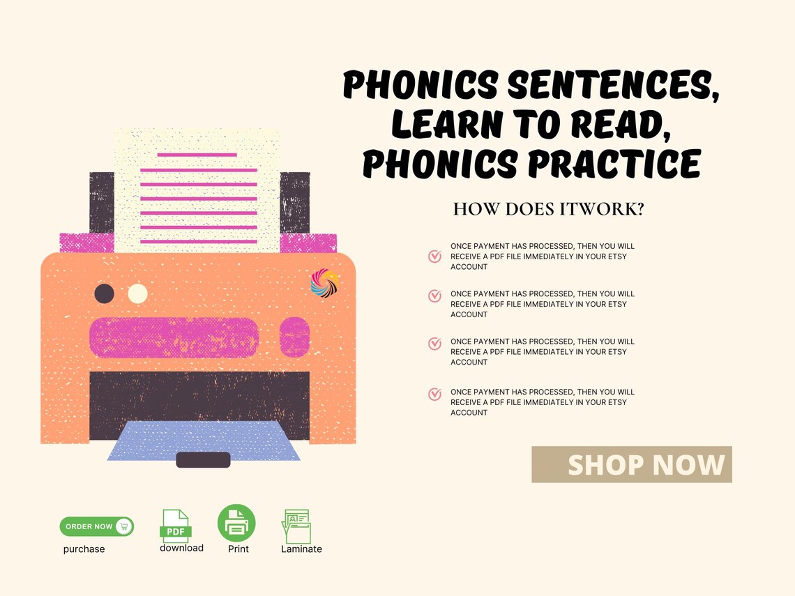 Phonics Sentences, Learn to Read, Phonics Practice, Beginner Readers ...
