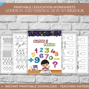 Printable Addition Subtraction Activities, Counting Practice Learning ...