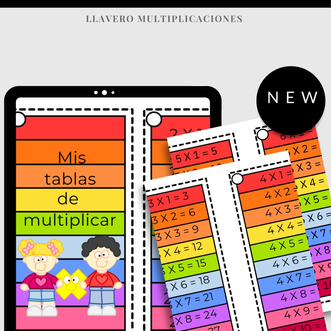 Llavero Multiplicaciones - Etsy