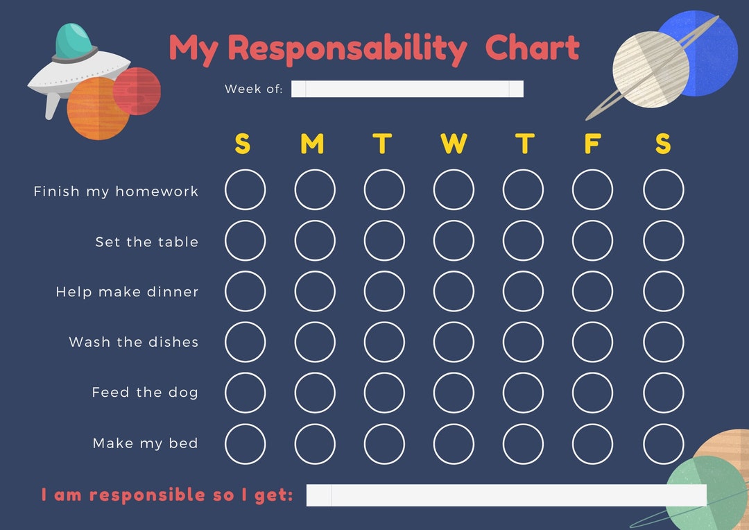 Reward Chart/ Chore Rewards / Token Reward/ Reward Template - Etsy