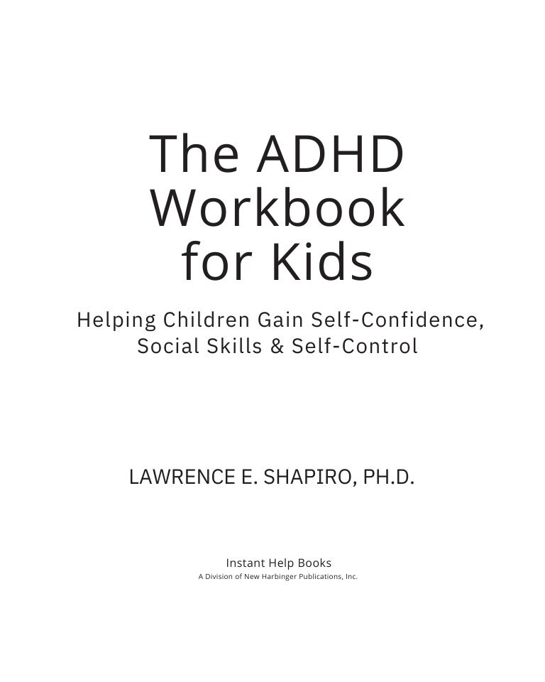 The ADHD Workbook for Kids - Etsy
