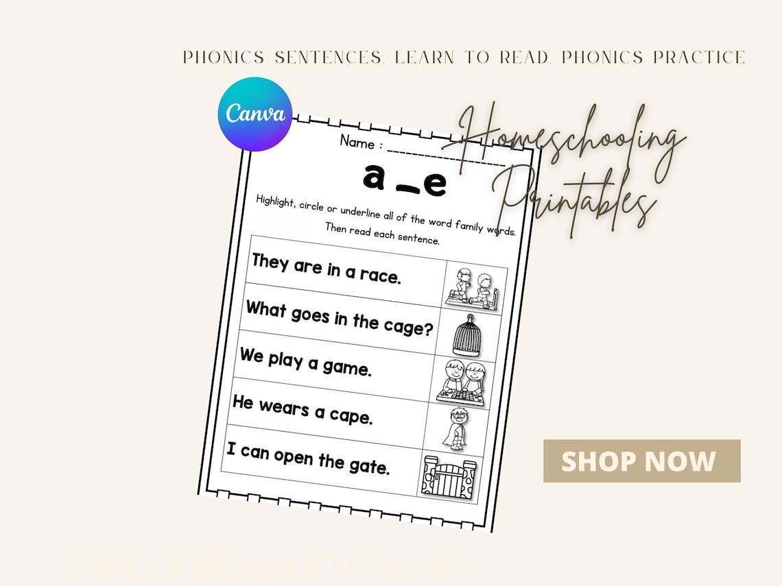 Phonics Sentences, Learn to Read, Phonics Practice, Beginner Readers ...