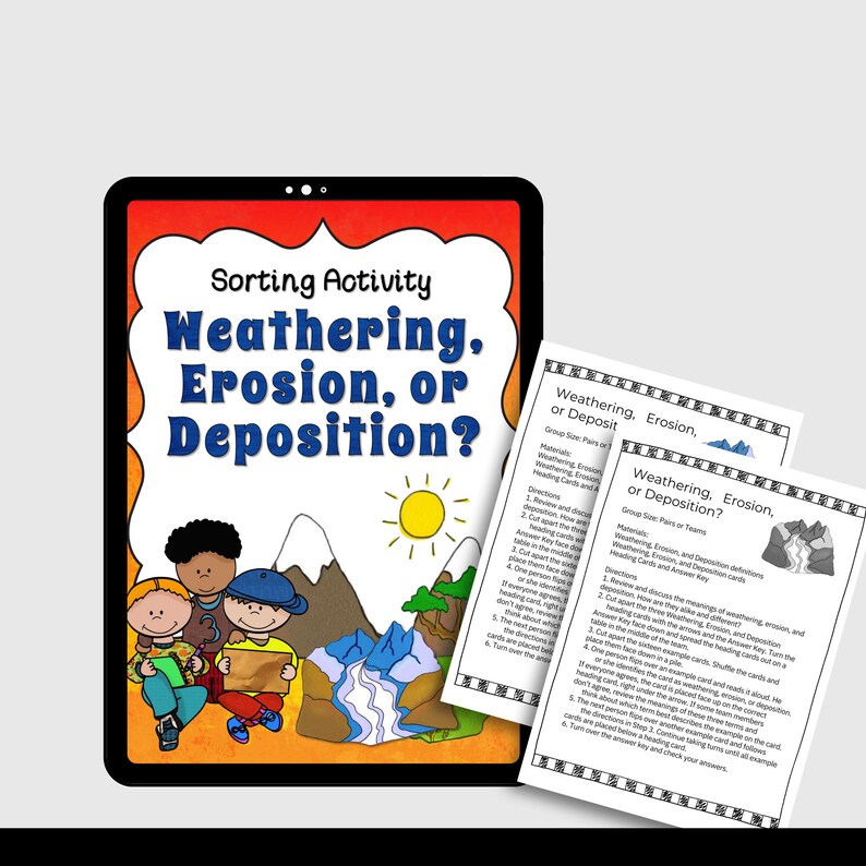 Weathering, Erosion, and Deposition Educational Kit - Etsy