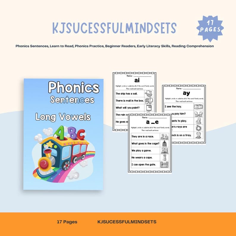 Phonics Sentences, Learn to Read, Phonics Practice, Beginner Readers ...