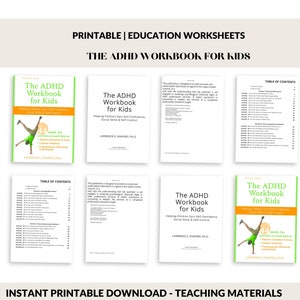 ADHD Kids Worksheets, Focus, Social Skills & Self Control Activities ...