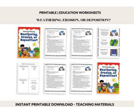 Weathering Erosion And Deposition Worksheets 7 Ideas To Teach