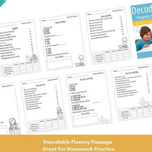 Decodable Fluency Passages, Home Schooling,reading Practice, Early ...