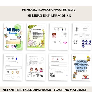 Mi Libro De Preescolar En Español, Actividades Preescolares ...