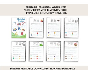 26 Printable Alphabet Letters Worksheets A-Z, Preschool, Kindergarten ...